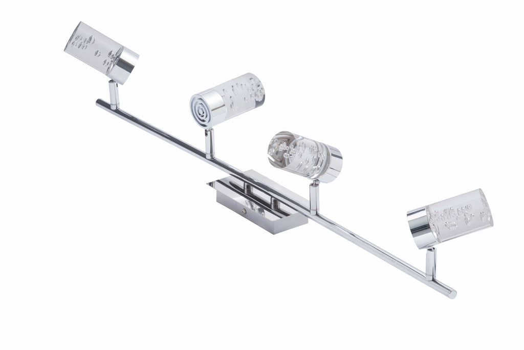Forum Felix Bubble 20W 4 Light Bar Ceiling Light - Chrome - SPA-31780 ...