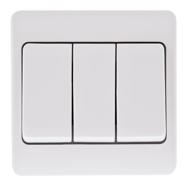 Click Scolmore Mode 13A 3 Gang 2 Way Wide Rocker Switch White - CMA813 ...