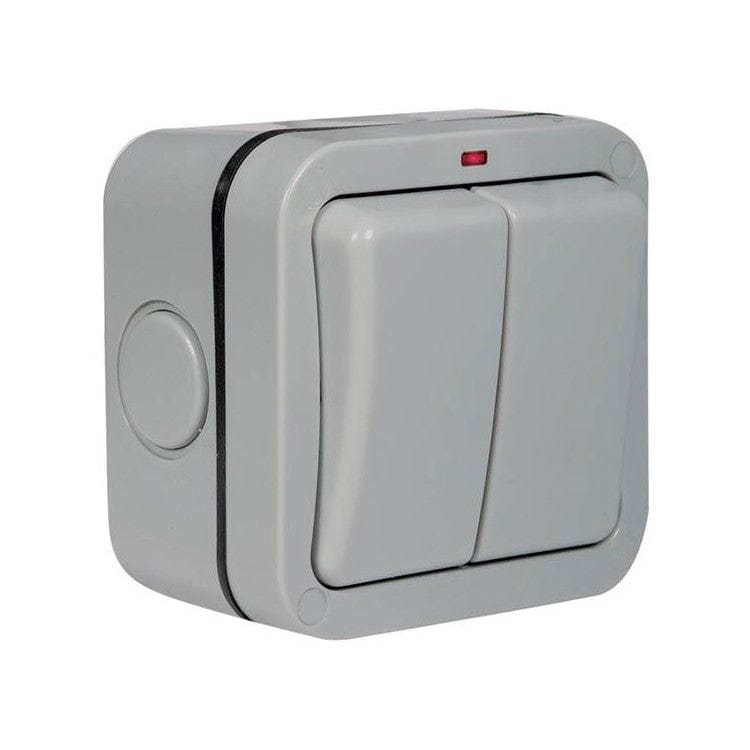 BG IP66 20A 2-Gang 2-Way Weatherproof Outdoor Switch With Neon - WP42 ...