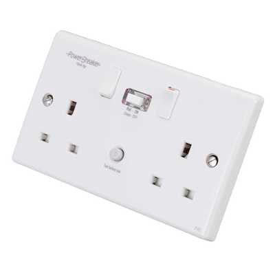 Greenbrook PowerBreaker RCD Twin Switch Socket White 10mA Pas - K22-WP ...