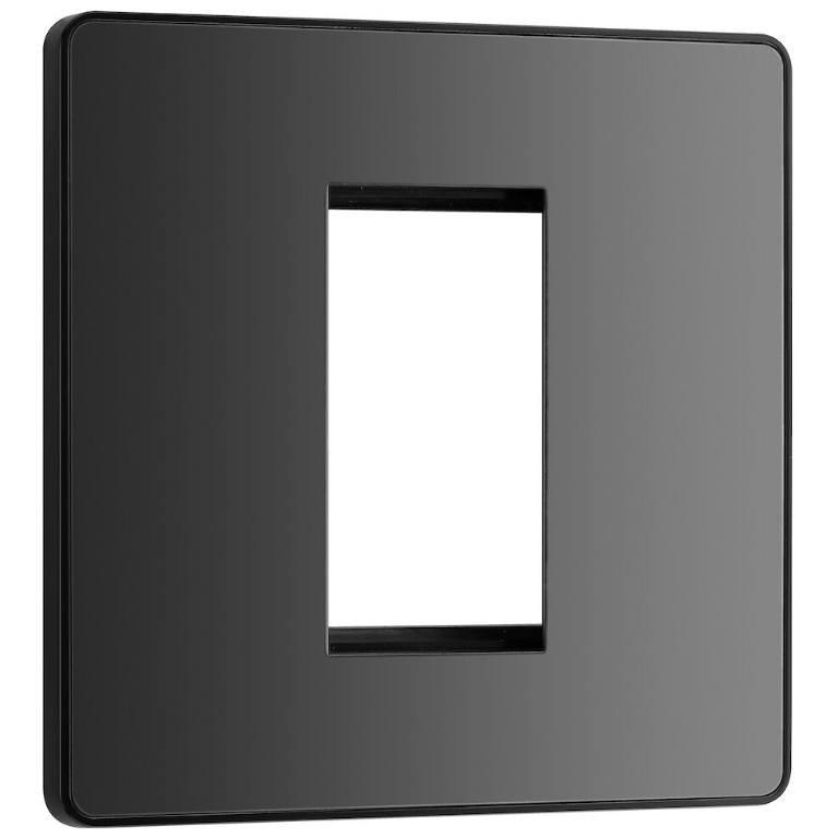 BG Evolve Black Chrome Grid 1 Gang Euro Module Front Plate - PCDBCEMS1 ...
