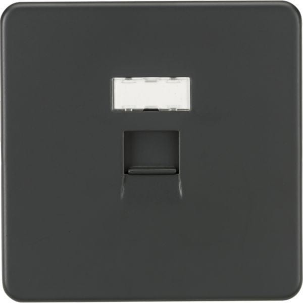 Knightsbridge Screwless RJ45 network outlet - Anthracite - SFRJ45AT ...