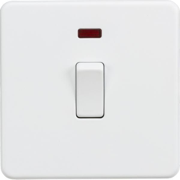 Knightsbridge Screwless 20A 1G DP Switch with Neon - Matt White - SF83 ...