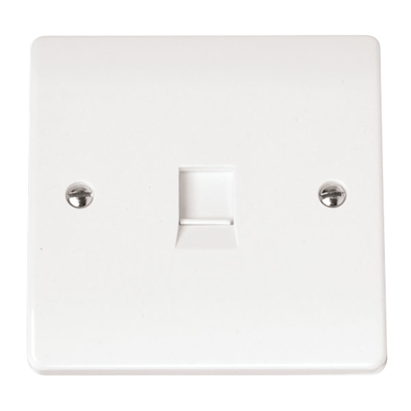 Click Scolmore Mode Single Telephone Outlet White - CMA115 – ledbulbs.co.uk