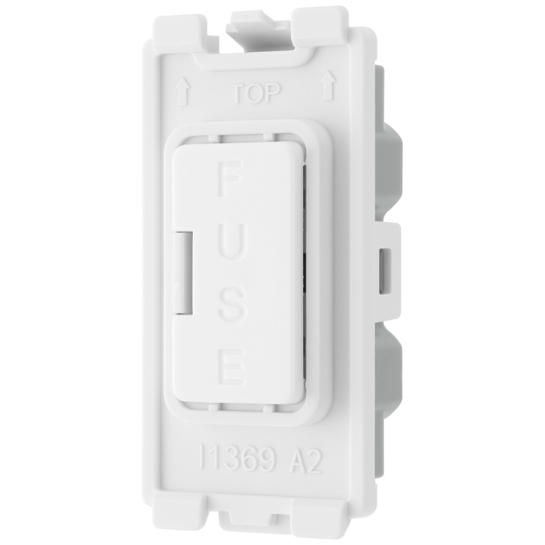 BG Evolve Grid 13A Fused Fuse Holder - White - RPCDWFUSE – ledbulbs.co.uk