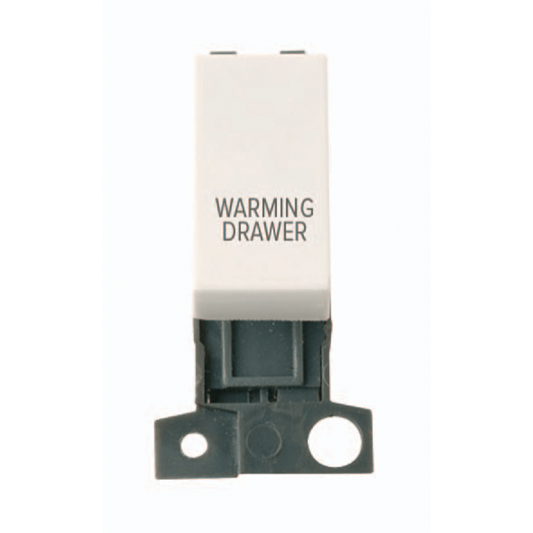 Click Scolmore MiniGrid 13A Double-Pole Warming Drawer Switch Polar Wh ...