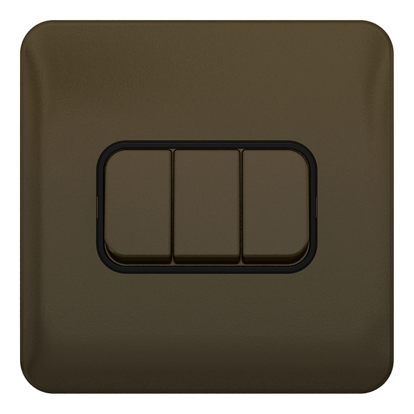 Schneider LSD 10AX 3G 2W Switch Black Insert - Mocha Bronze - GGBL1032 ...