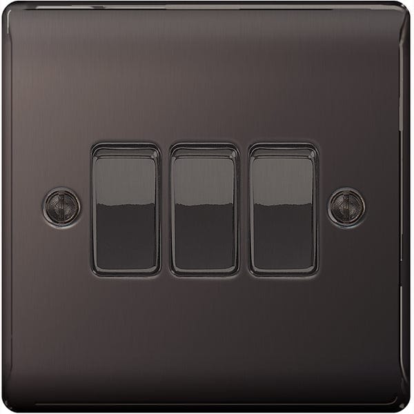 BG Nexus Metal Black Nickel Triple Switch, 10Ax 2 Way - NBN43 ...