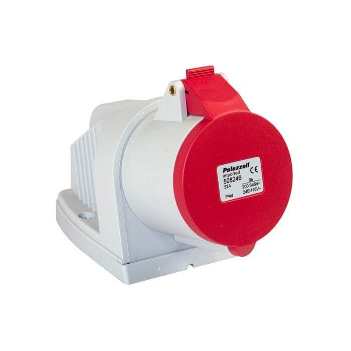 Lewden 32A 3P+N+E 400V Wall Mounted Socket IP44 - 508246 – ledbulbs.co.uk