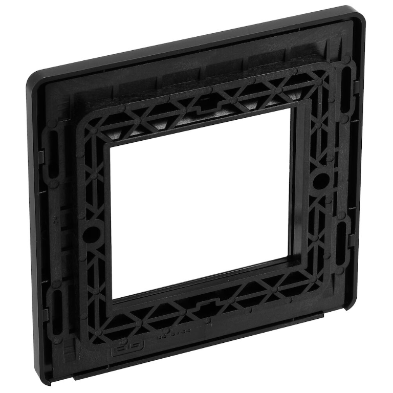 BG Evolve Matt Grey Grid 2 Gang Euro Module Front Plate - PCDMGEMS2B ...
